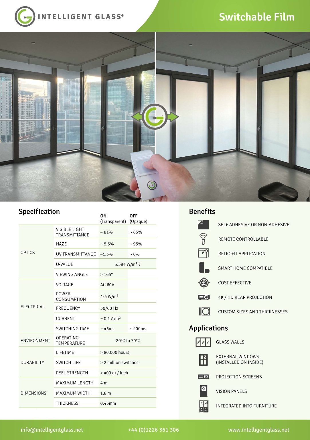 Download Centre - Intelligent Glass